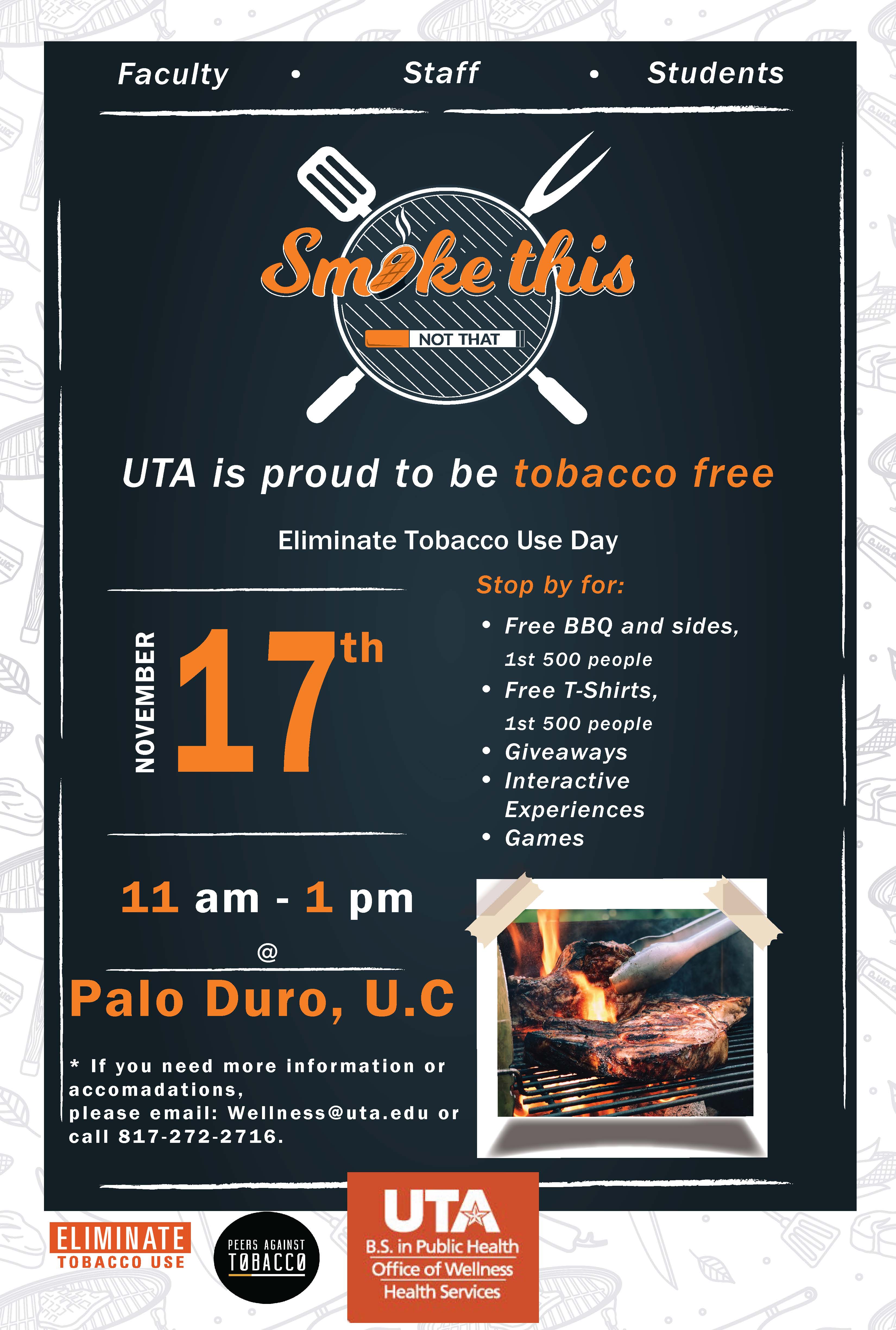 Eliminate Tobacco Use Day – UTA Faculty & Staff Resources